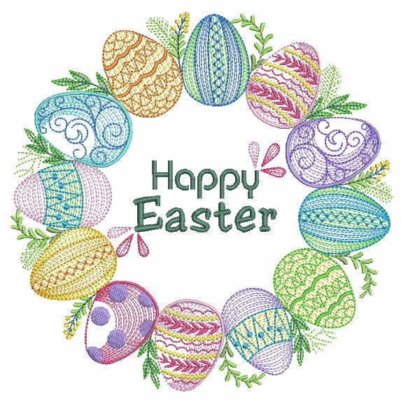 Happy Easter Machine Embroidery Designs Instant Download 5x5 - Etsy