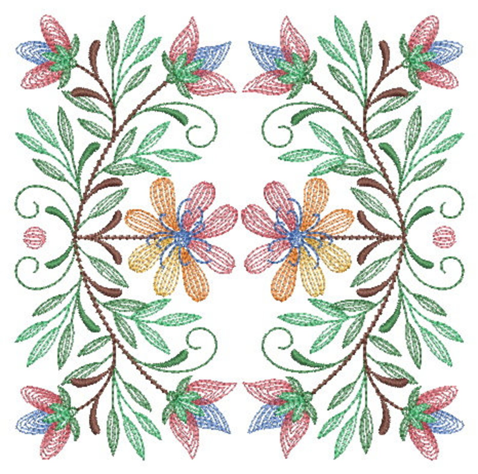 Baltimore Album Quilt Machine Embroidery Designs Pack Instant Download ...