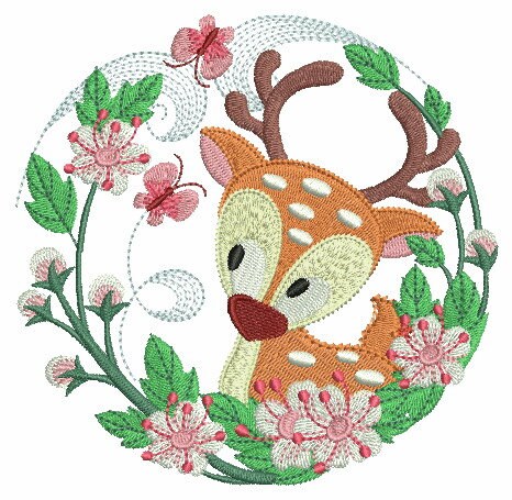 Spring Woodland Animals Machine Embroidery Designs Instant Download 4x4 ...