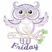 Days of the Week Owls Machine Embroidery Designs Pack Instant Download ...