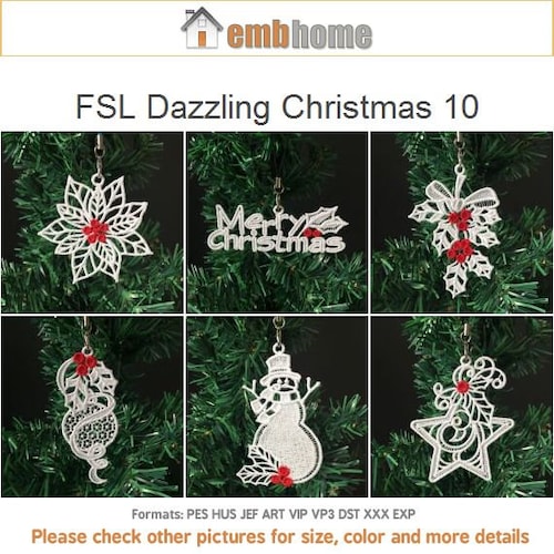 FSL Mini Christmas Ornament Free Standing Lace Machine - Etsy