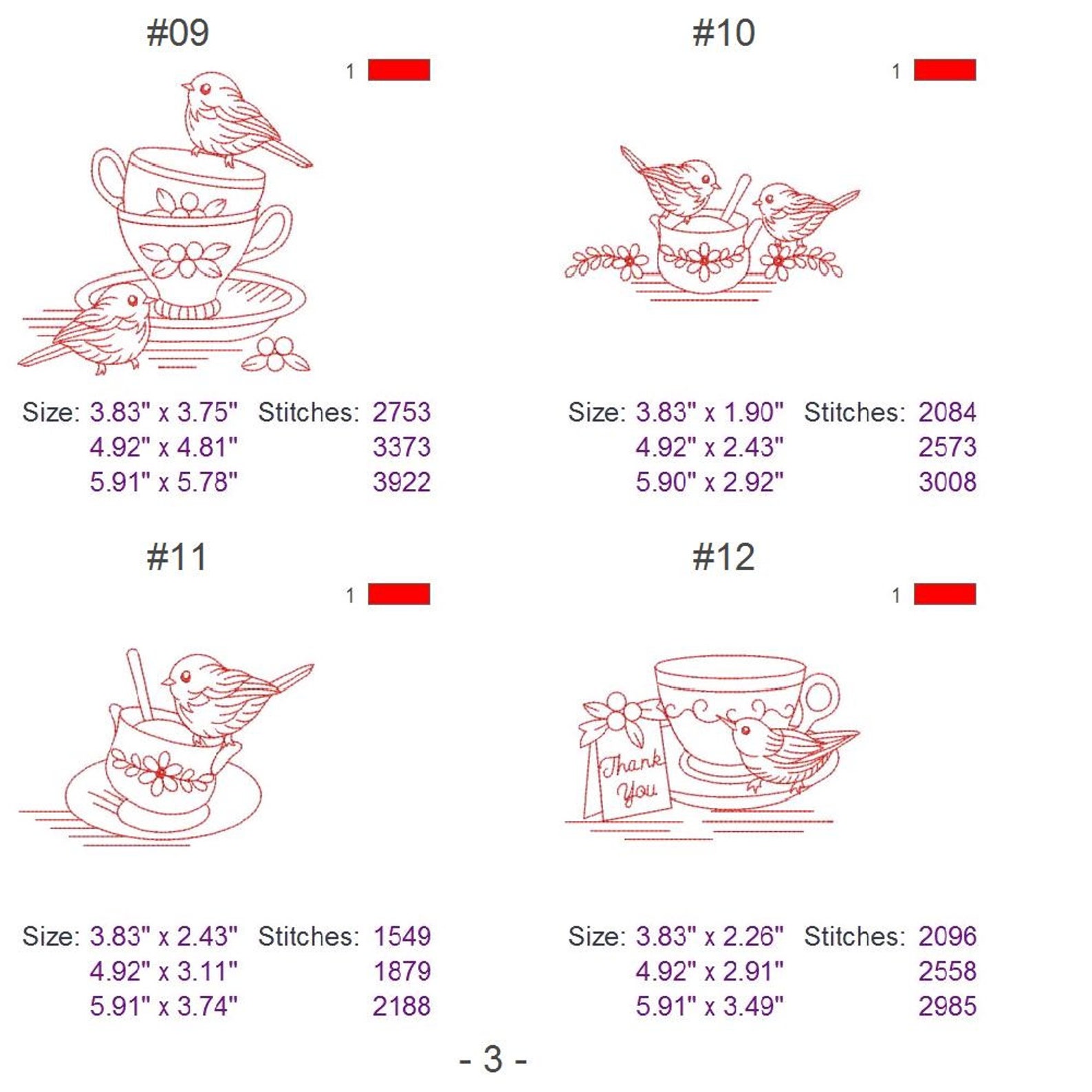 Redwork Tea Time Machine Embroidery Designs Instant Download 4x4 5x5 ...