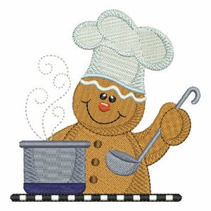 Ginger Chef Cook Christmas Machine Embroidery Designs Instant Download ...