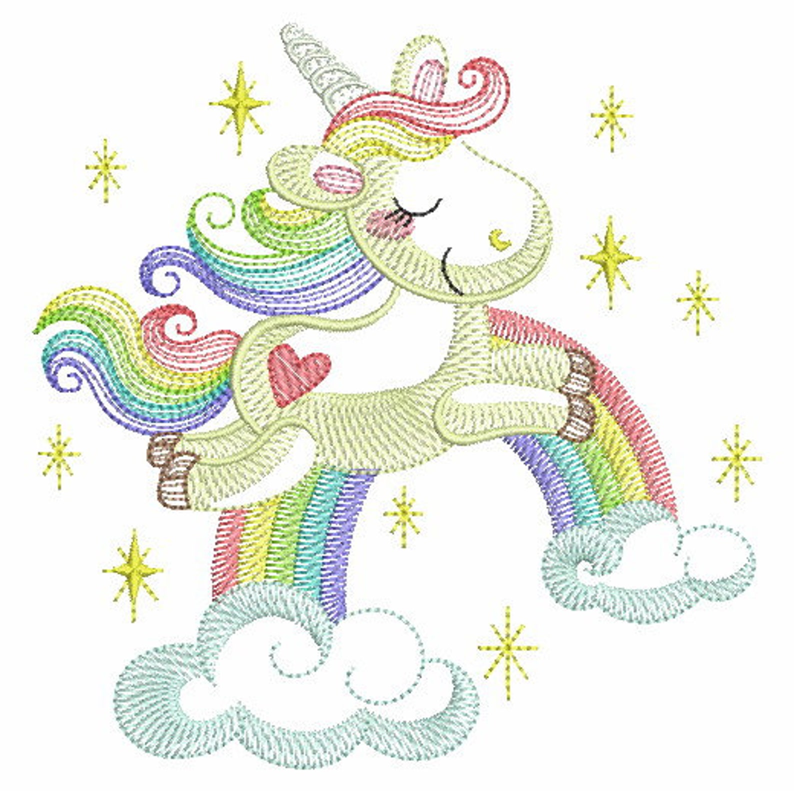 Unicorn Machine Embroidery Designs Pack Instant Download 5x5 - Etsy