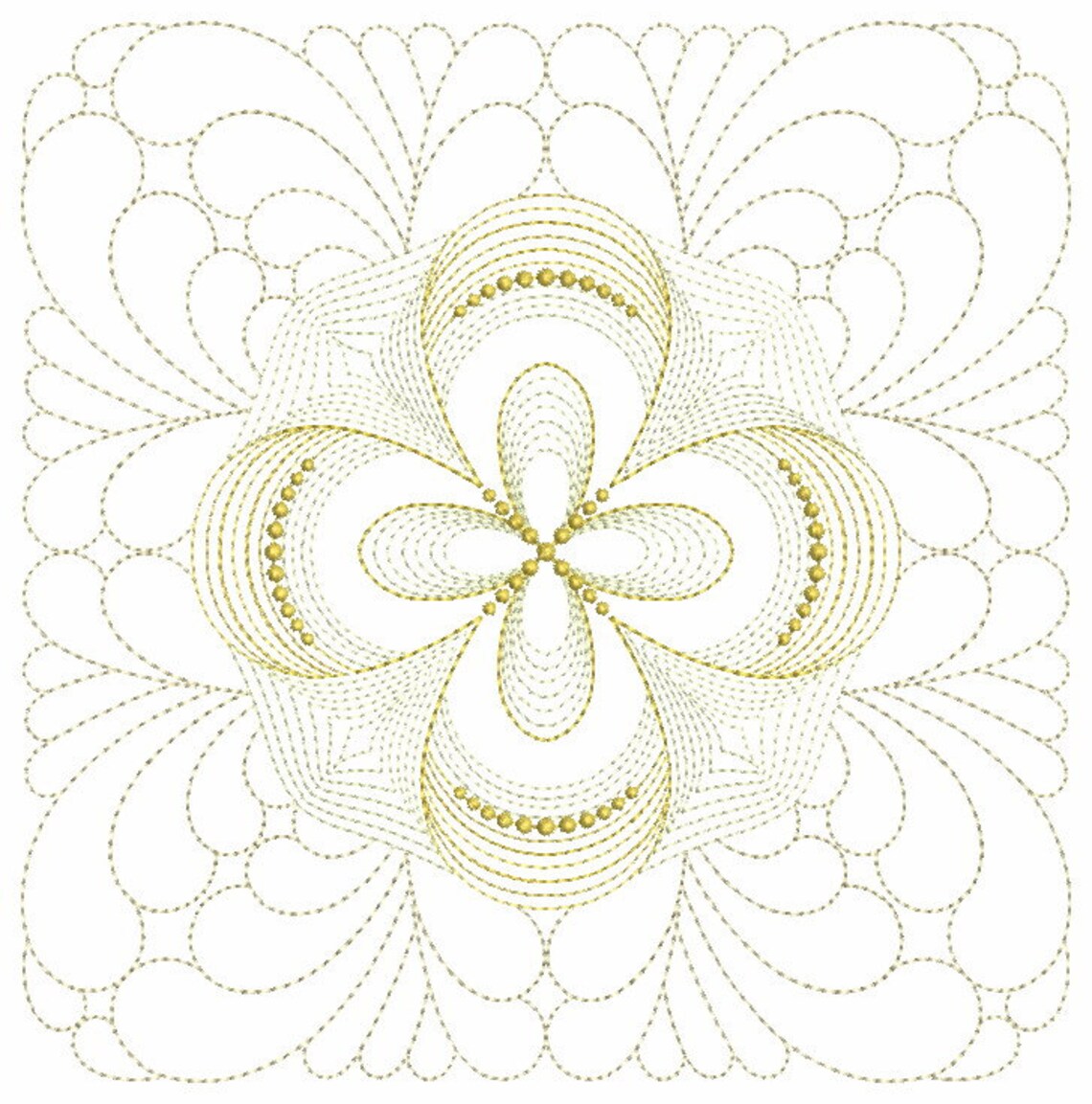 Trapunto Feather Quilt Machine Embroidery Designs Pack Instant Download ...