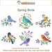 Spring Birds Machine Embroidery Designs Pack Instant Download | Etsy