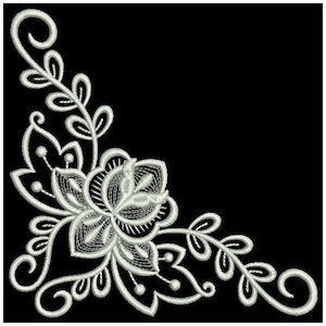 White Work Elegance Machine Embroidery Designs Instant Download 4x4 5x5 ...