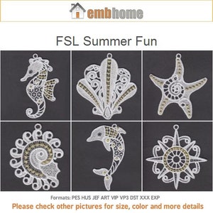 FSL Decorative Free Standing Lace Machine Embroidery Designs - Etsy