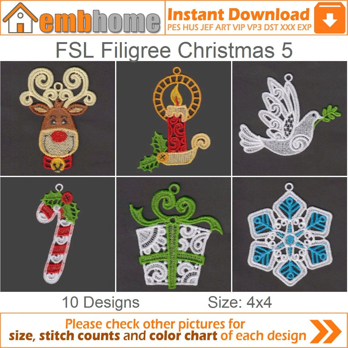 FSL Filigree Christmas Free Standing Lace Christmas Ornament Machine ...