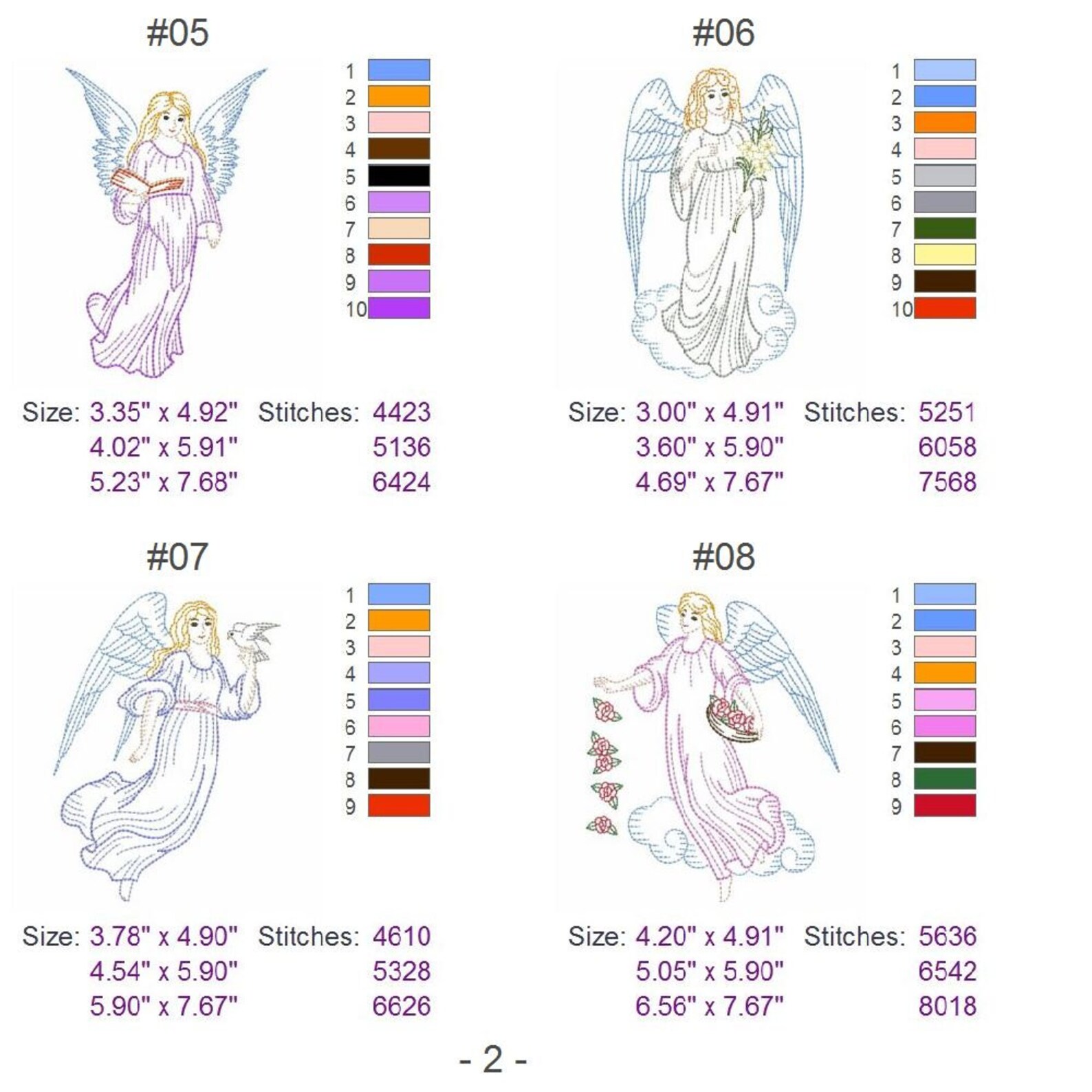 Vintage Angels Machine Embroidery Designs Pack Instant Download 5x5 6x6 ...