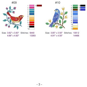 Spring Birds Machine Embroidery Designs Pack Instant Download 4x4 5x5 ...