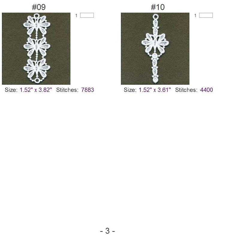 FSL Butterfly Bookmarks Free Standing Lace Machine Embroidery Designs ...