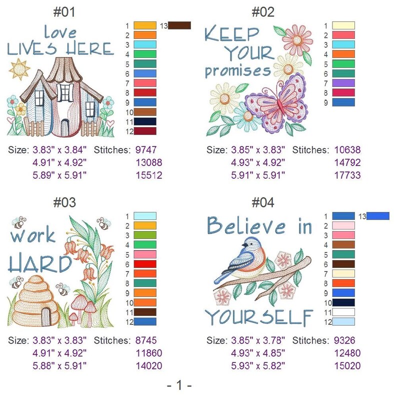 Inspiration Sayings Machine Embroidery Designs Instant - Etsy