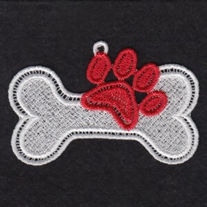 FSL I Love My Dog Free Standing Lace Christmas Ornament Machine ...