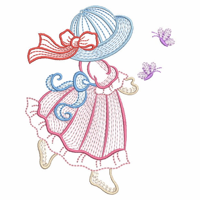 Vintage Sunbonnets Machine Embroidery Designs Instant Download - Etsy