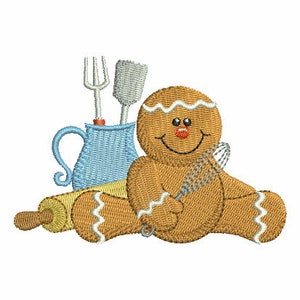 Ginger Chef Cook Christmas Machine Embroidery Designs Instant Download ...