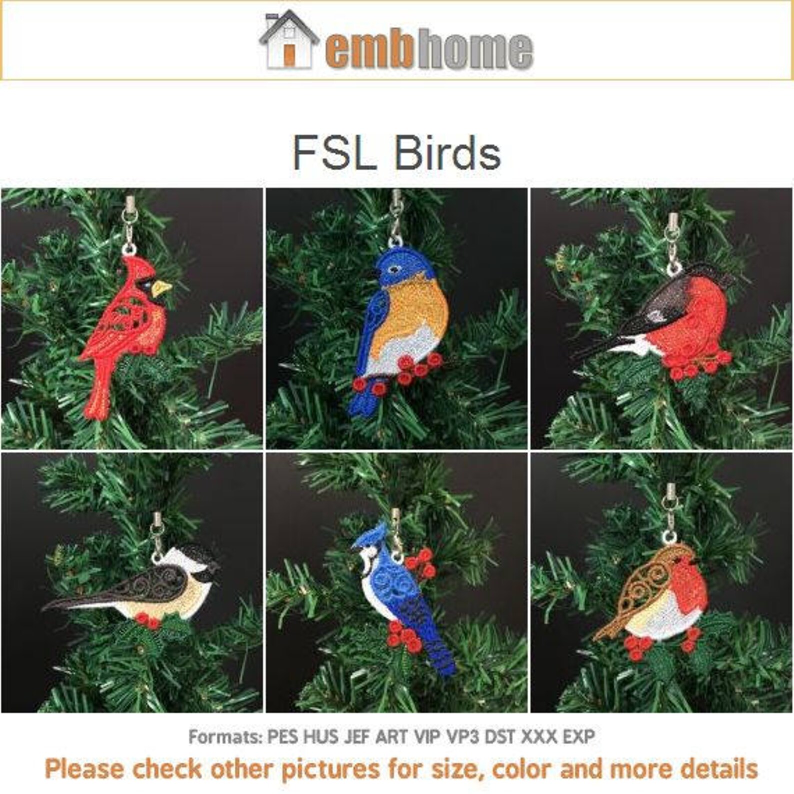 FSL Birds Free Standing Lace Machine Embroidery Designs | Etsy