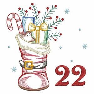 Advent Calendar Machine Embroidery Designs Instant Download 4x4 5x5 6x6 ...