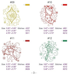 Christmas Swirls Machine Embroidery Designs Pack Instant Download 4x4 ...