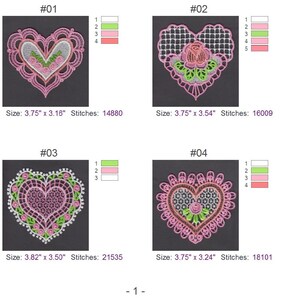 FSL Rose Heart Free Standing Lace Machine Embroidery Designs Instant ...