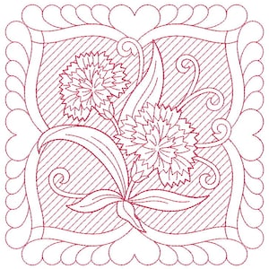 Trapunto Floral Quilt Machine Embroidery Designs Pack Instant Download ...