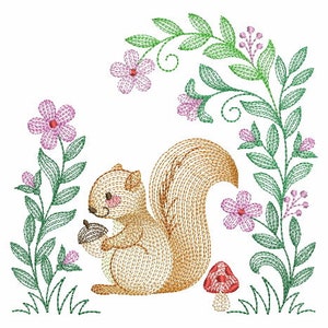 Spring Woodland Animals Machine Embroidery Designs Pack Instant ...