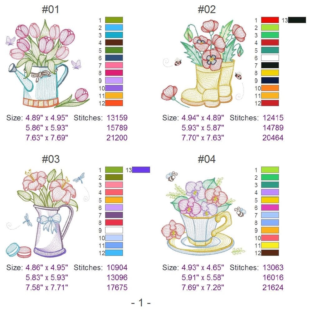 Spring Has Sprung Embroidery Designs Instant Download 5x5 6x6 - Etsy
