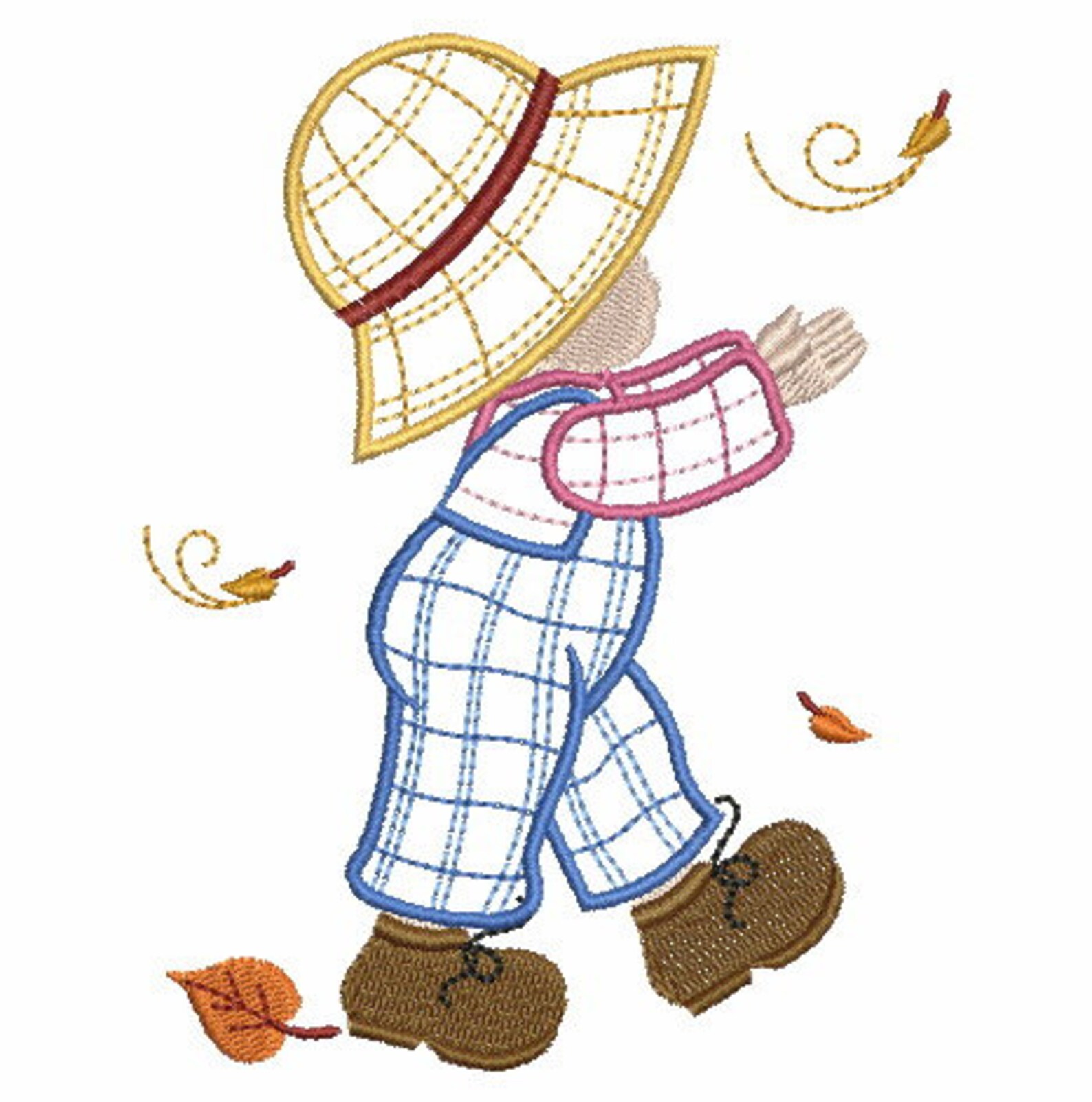 Autumn Sunbonnet Sam Machine Embroidery Designs Pack Instant Download ...
