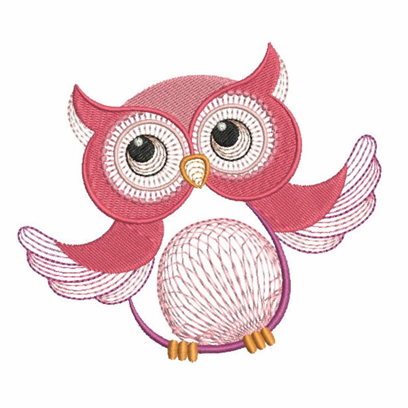 Cute Owls Bird Hoot Machine Embroidery Designs Pack Instant - Etsy