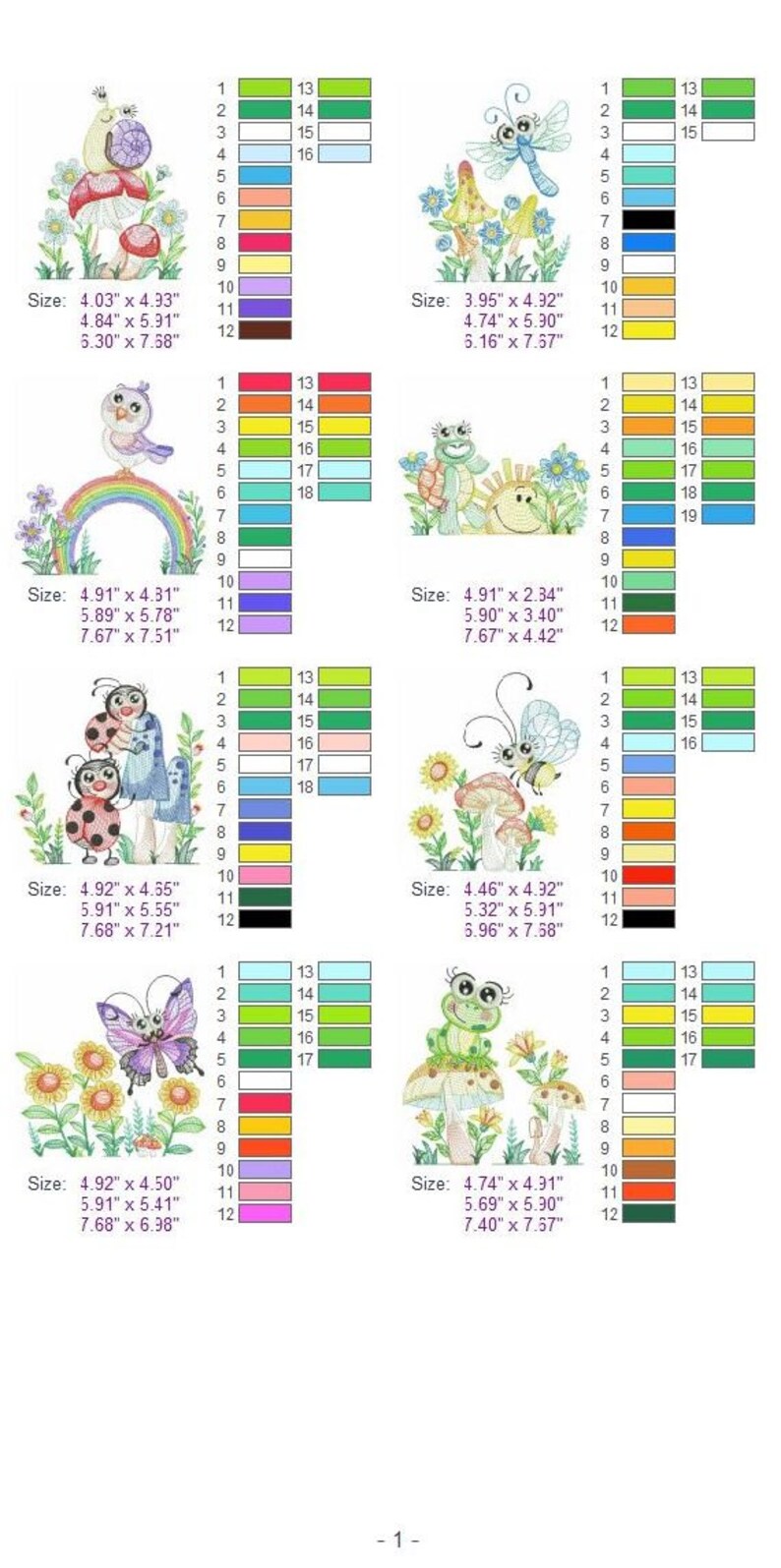 Wide Eyed Cuties Machine Embroidery Designs Pack Instant - Etsy