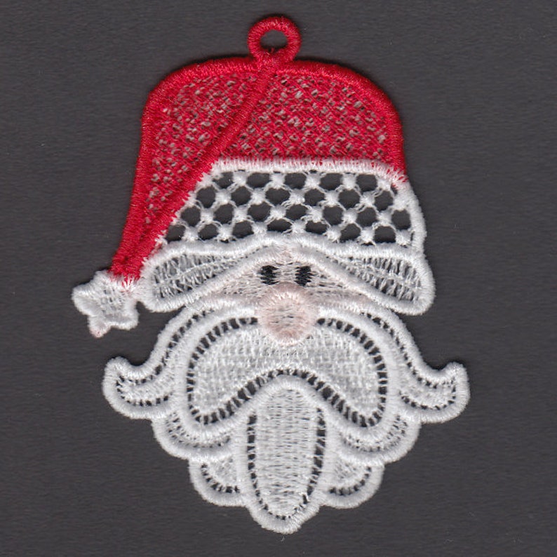 FSL Santa Face Free Standing Lace Machine Embroidery Designs - Etsy