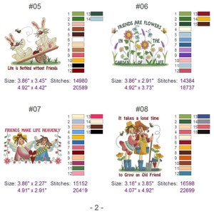 Friends Embroidery Designs Instant Download 4x4 5x5 Hoop 10 Designs ...