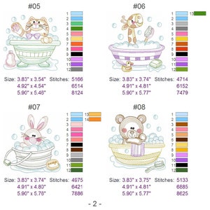 Vintage Bathtime Fun Machine Embroidery Designs Pack Instant - Etsy