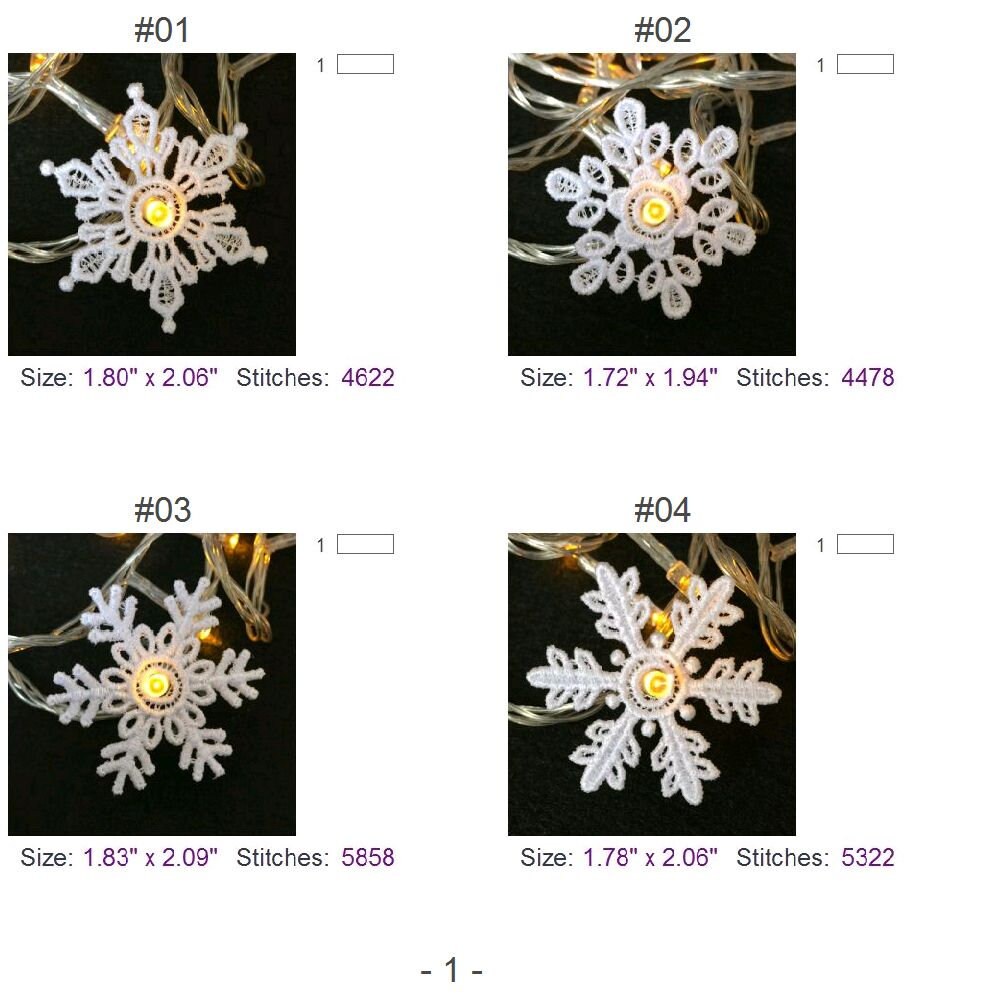 FSL Mini Snowflake Lights Free Standing Lace Christmas - Etsy