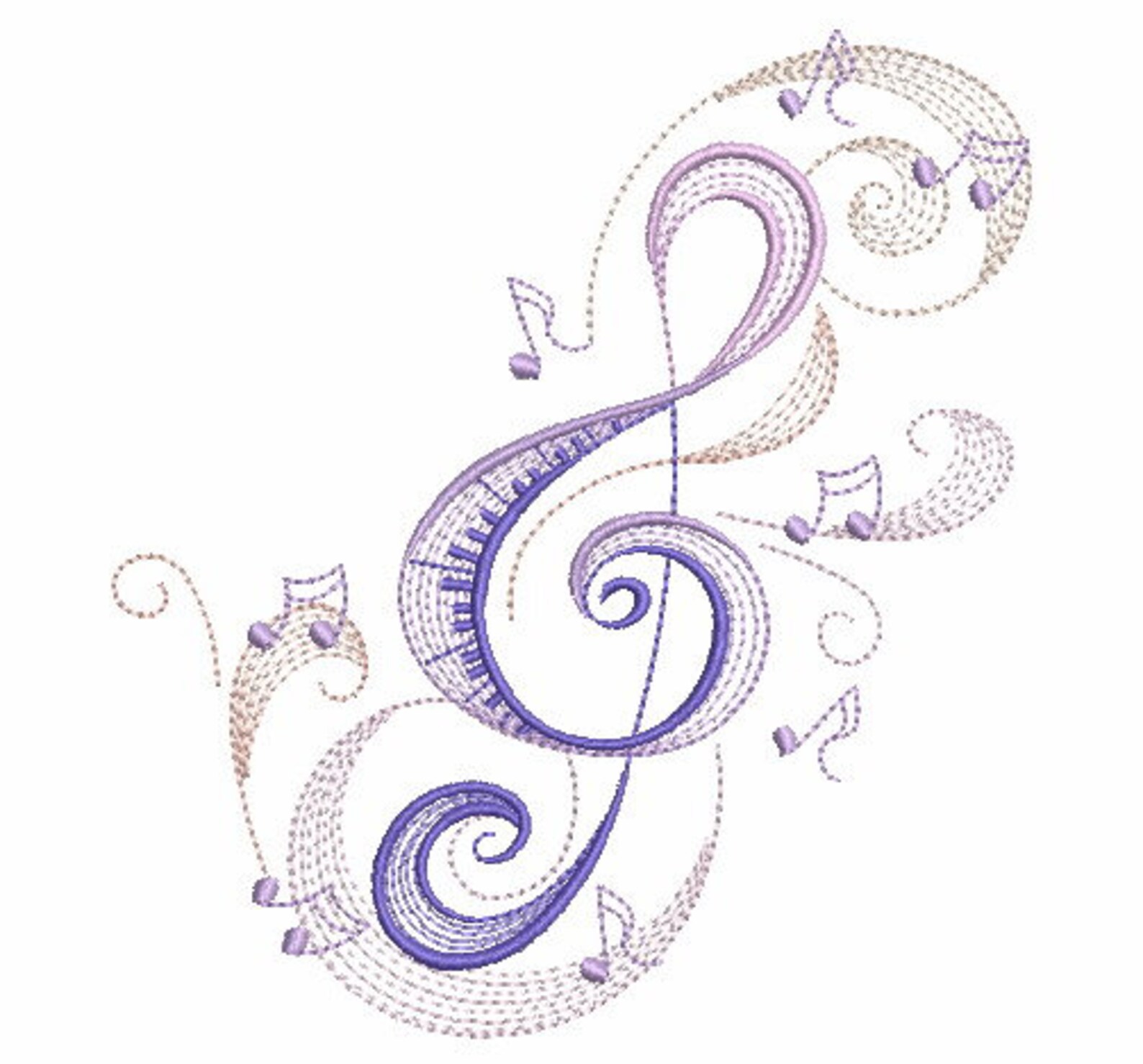 Musical Dreams Machine Embroidery Designs Pack Instant Download 4x4 5x5 ...
