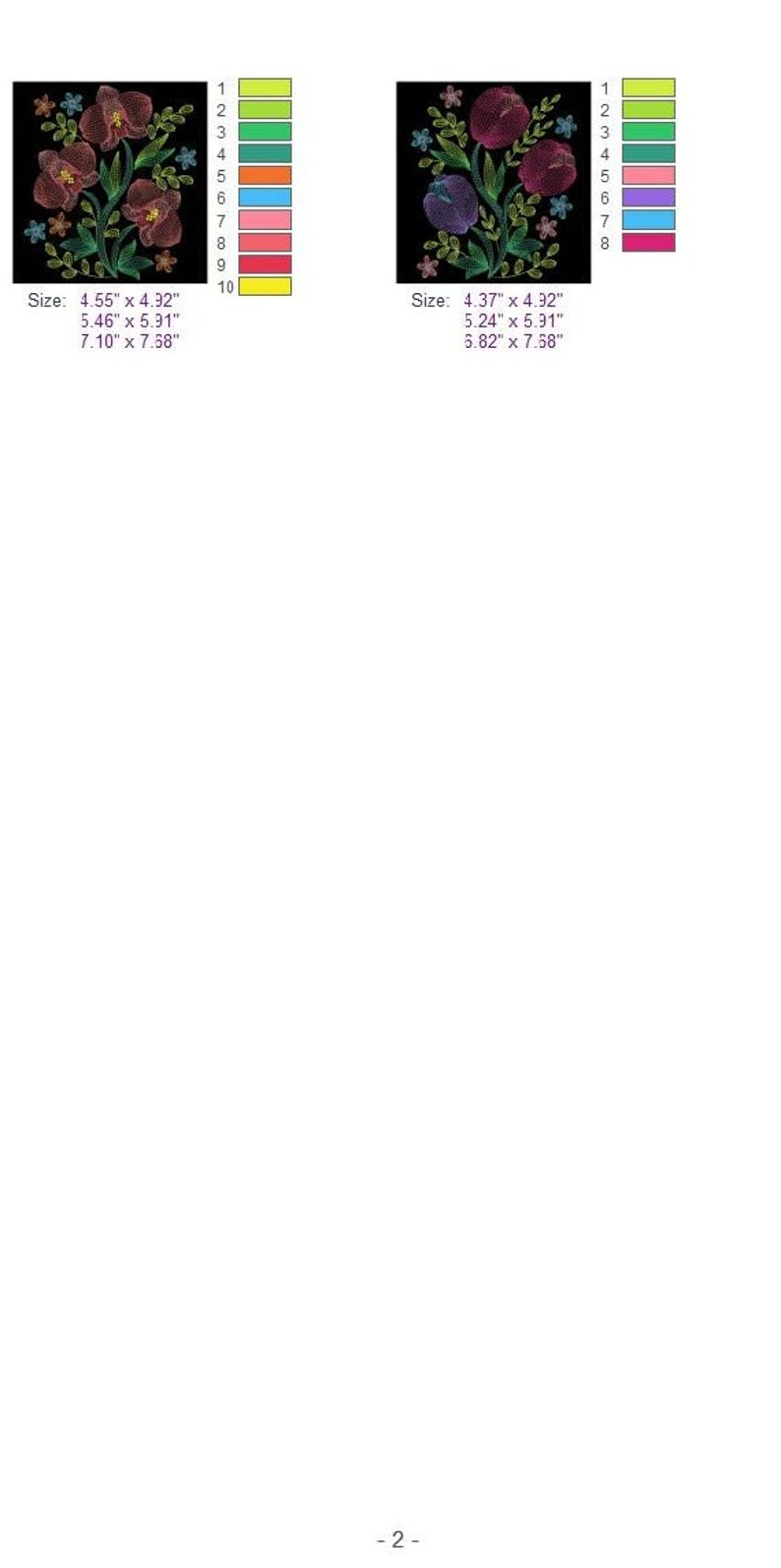 Blooming Garden Machine Embroidery Designs Pack Instant - Etsy