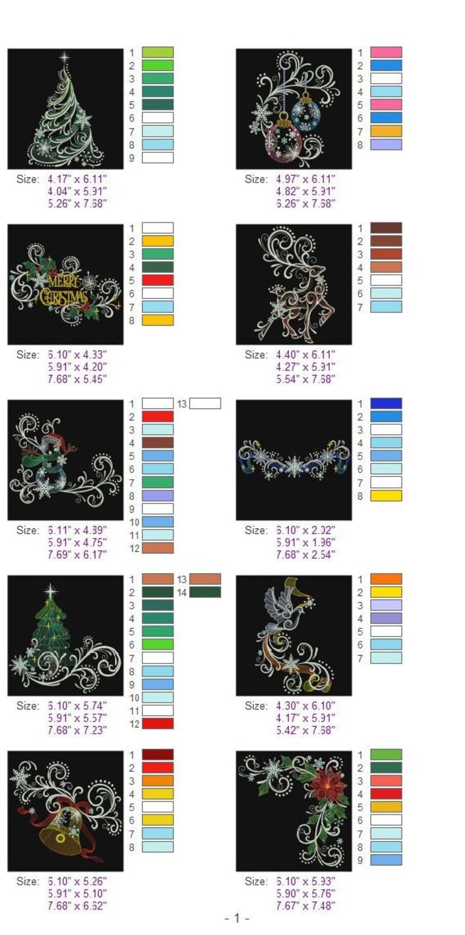 The Magic of Christmas Machine Embroidery Designs Instant - Etsy