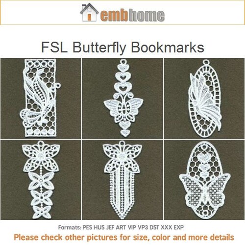 FSL Rose Bookmarks Free Standing Lace Machine Embroidery - Etsy