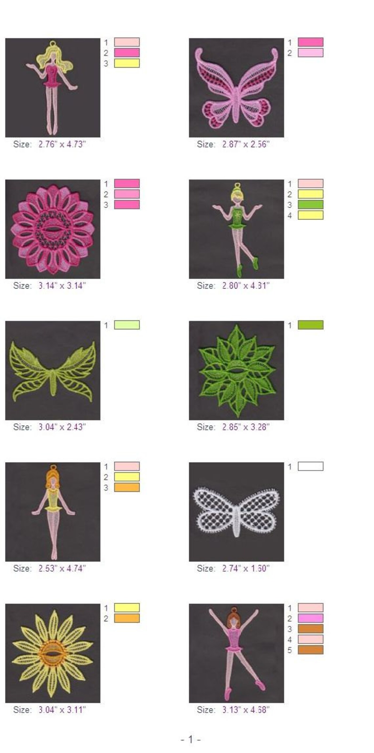 3D FSL Fairy Free Standing Lace Machine Embroidery Designs - Etsy