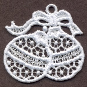 FSL Mini Christmas Ornament Free Standing Lace Machine Embroidery ...