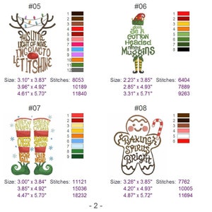 Christmas Sayings Machine Embroidery Designs Instant Download 4x4 5x5 ...