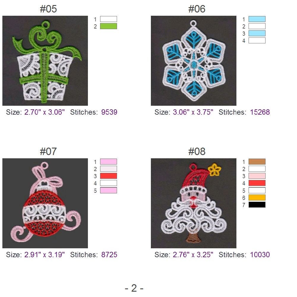 FSL Filigree Christmas Free Standing Lace Christmas Ornament Machine ...