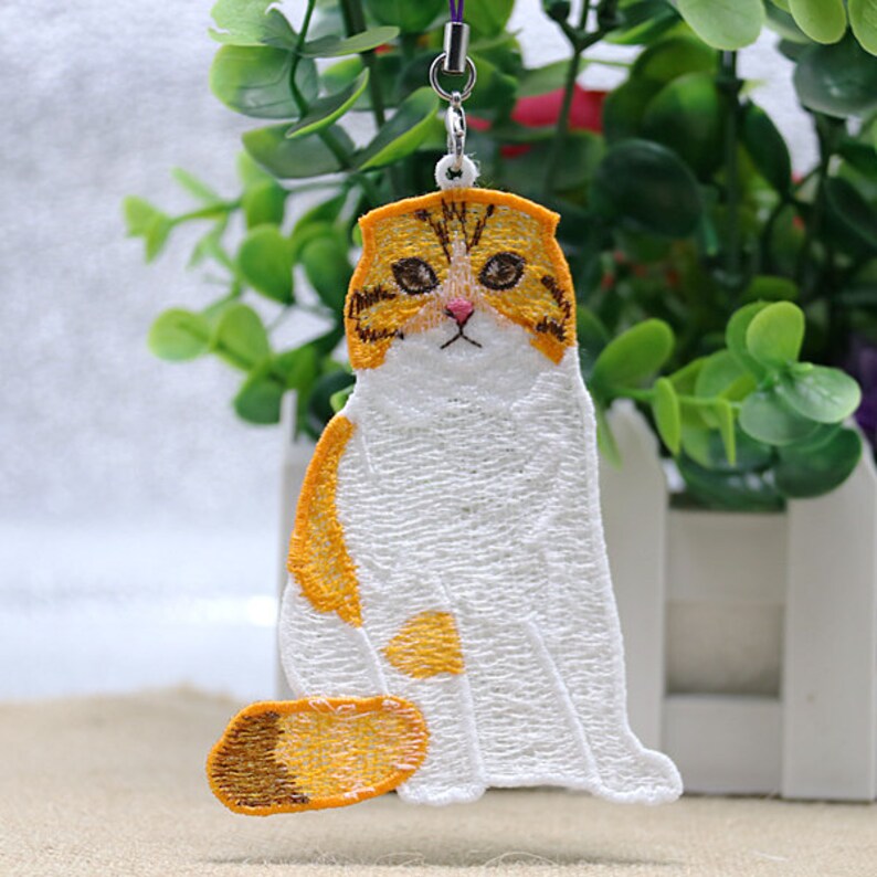 FSL Realistic Cat Free Standing Lace Machine Embroidery Designs Instant ...