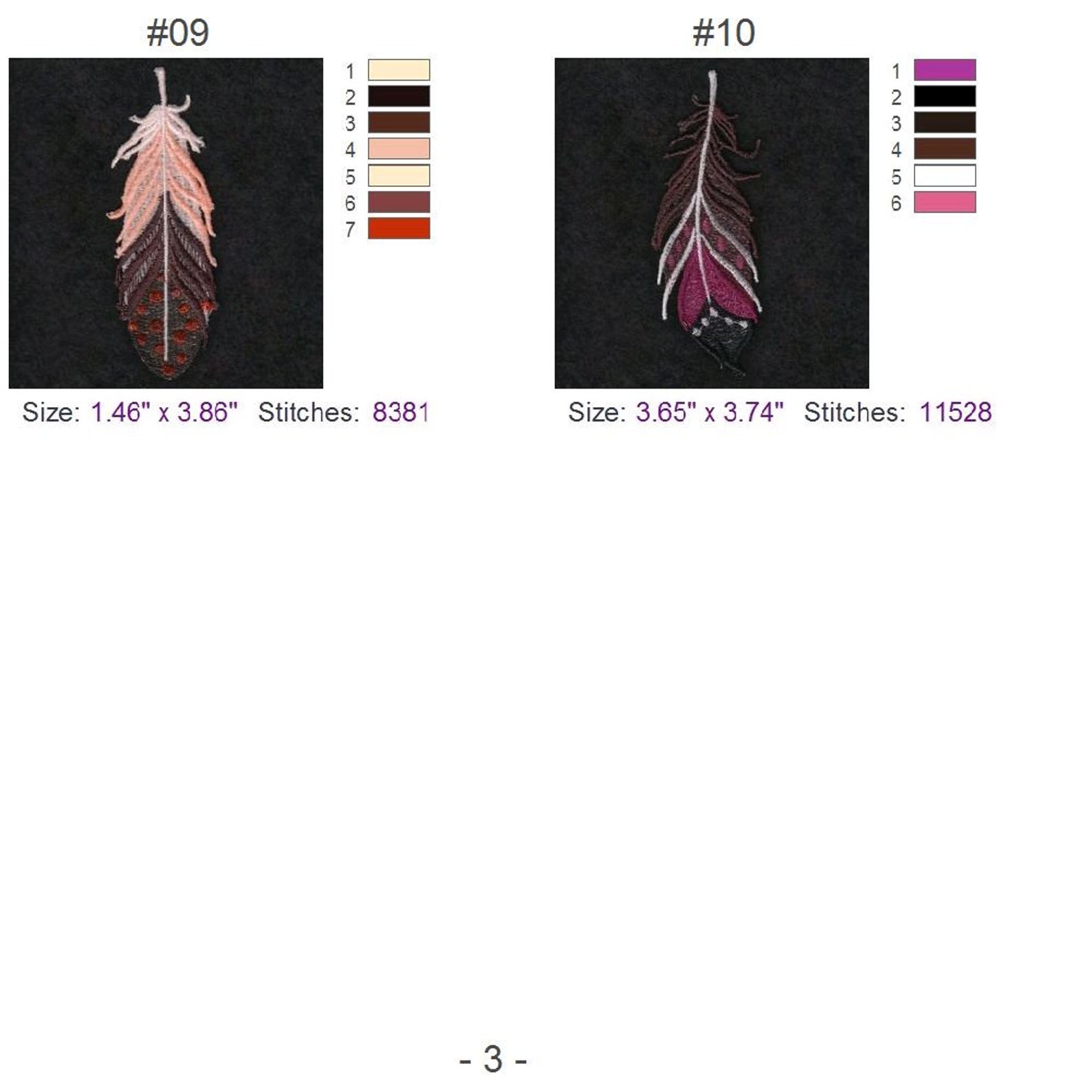 FSL Feathers Free Standing Lace Machine Embroidery Designs - Etsy