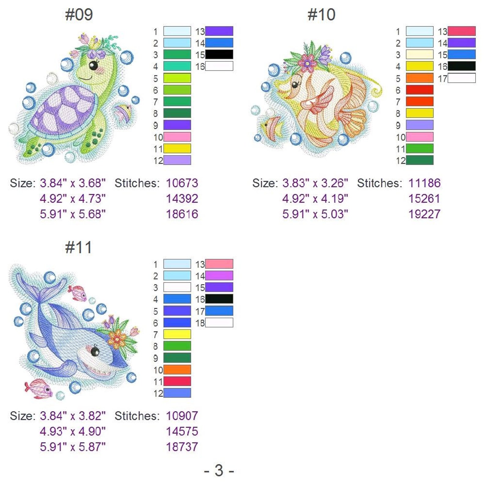 Under the Sea Machine Embroidery Designs Instant Download 4x4 - Etsy