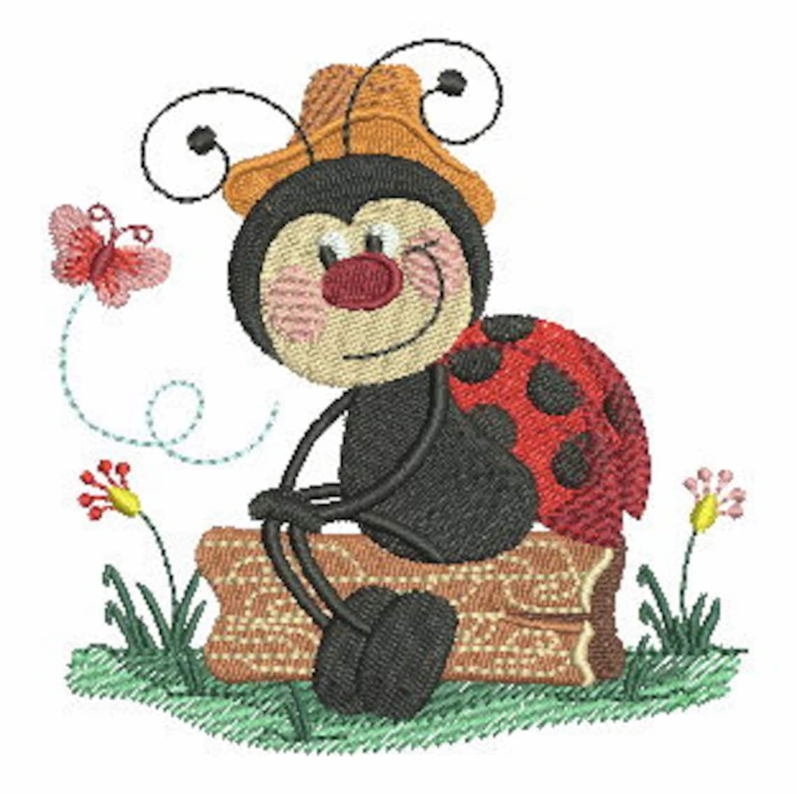 Lively Ladybugs Machine Embroidery Designs Pack Instant - Etsy