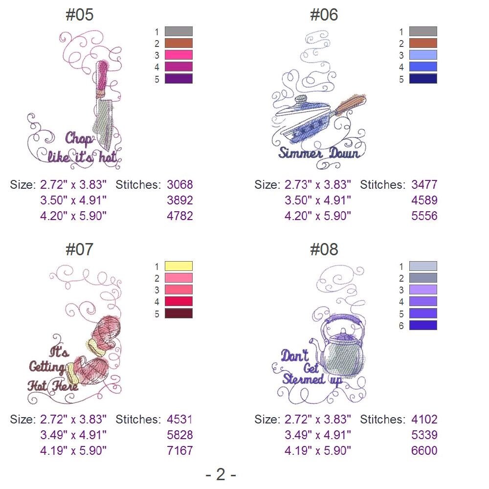 Kitchen Rules Machine Embroidery Designs Instant Download 4x4 5x5 6x6 ...