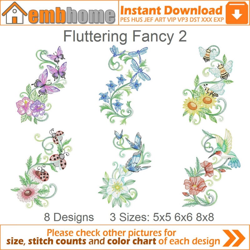 Flutterby Embroidery - Etsy