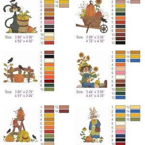 Country Autumn Scene Machine Embroidery Designs Pack Instant - Etsy