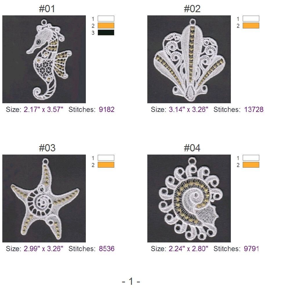 FSL Summer Fun Free Standing Lace Machine Embroidery Designs Instant ...